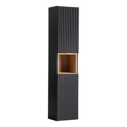 H&Auml;NGES&Auml;ULE Riva Schwarz und Holz