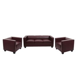 MCW SOFAGARNITUR Rotbraun