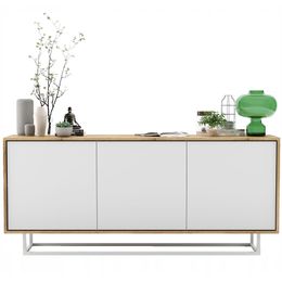 KOMMODE Apollo 3D Eiche wotan Wei&szlig; Matt 168 cm
