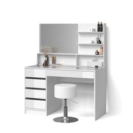 SCHMINKTISCH Imola Wei&szlig; 145 cm mit Hocker