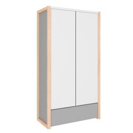 SCHRANK 2 T&uuml;ren Wei&szlig; und grau