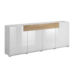 SIDEBOARD Jules Wei&szlig; und Holz