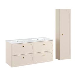 BADM&Ouml;BEL 120.4cm Sanae 2er-Set Sandbeige