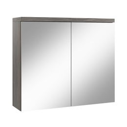 Badplaats SPIEGELSCHRANK Toledo Grau Eiche - 80 x 20 x 60 cm