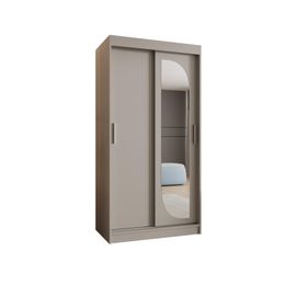 SCHIEBET&Uuml;RENSCHRANK mit Spiegel LUCY 200/100/62 2-t&uuml;rig