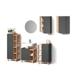 BADM&Ouml;BEL-SET Marano Anthrazit 6 Teile