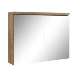 Badplaats SPIEGELSCHRANK Paso Braun Eiche - 80 x 20 x 60 cm