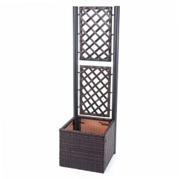 MCW POLY-RATTAN RANKGITTER Braun, Anthrazit
