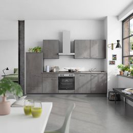 Nobilia K&uuml;chenblock Riva Low m. Ger&auml;ten Schieferfarben