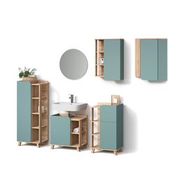 BADM&Ouml;BEL-SET Marano Blau-Grau 6 Teile
