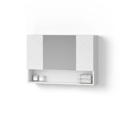 BADSPIEGELSCHRANK Ronco Wei&szlig; Hochglanz 80.1 x 55 cm