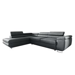 ECKSOFA Lyam 4 Sitzpl&auml;tze Dunkelgrau