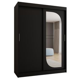 SCHIEBET&Uuml;RENSCHRANK mit Spiegel LUCY 200/150/62 2-t&uuml;rig