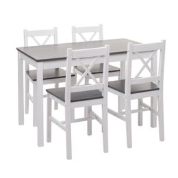 MCW ESSZIMMER-SET Wei&szlig;, Grau