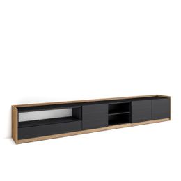LOWBOARD, Schwarz Eiche, 310/37/50cm