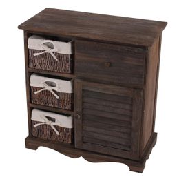 MCW KOMMODE SCHRANK MIT 3 K&Ouml;RBEN Braun