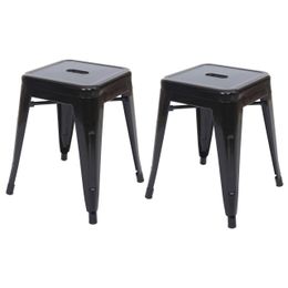 MCW HOCKER Schwarz 2er-Set
