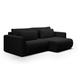 ECKSOFA Evy 3 Sitzpl&auml;tze Schwarz