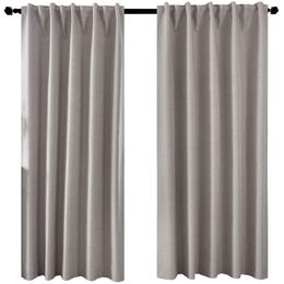 gardinenbox VORHANG 2ER SET BOSTON DARK HxB 175x140 cm Taupe