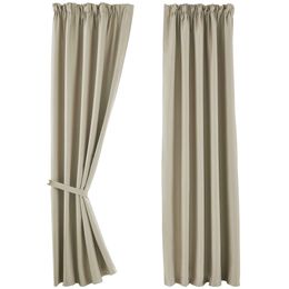 gardinenbox VORHANG 2ER SET NEWYORK HxB 245x140 cm Beige