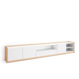 LOWBOARD, Wei&szlig; und Eiche Soft, 310/37/50cm