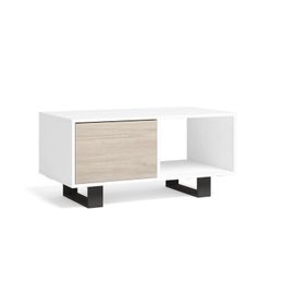 COUCHTISCH WIND, 2 T&uuml;ren, wei&szlig;, eiche, 92/50/45cm