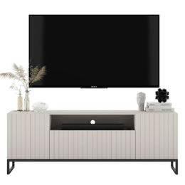 TV-SCHRANK Elpis2 Kaschmir Matt mit Metallrahmen Glamour 150 cm