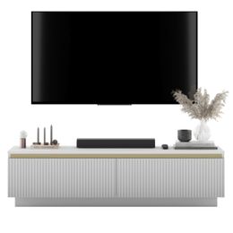 TV-SCHRANK Selene 140 cm Wei&szlig; matt Glamour