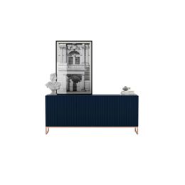 KOMMODE Elpis 3D Marineblau Matt Glamour 168 cm