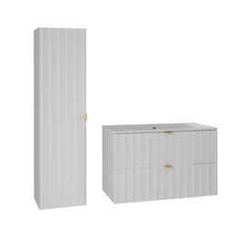 BADM&Ouml;BEL 80cm Lexa 2er-Set Wei&szlig;
