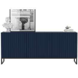 KOMMODE Elpis 3D Marineblau Matt mit metallrahmen Glamour 168 cm