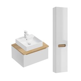 BADM&Ouml;BEL 60cm Livia 2er-Set Wei&szlig;