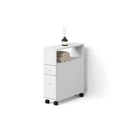 BADSCHRANK Fucino Wei&szlig; 18 x 61.6 cm mit 2 Schubladen