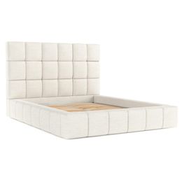 POLSTERBETT Skiathos mit Stauraum 180/200 cm Creme im Modesto Stoff