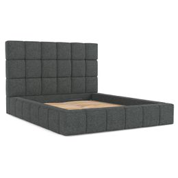 POLSTERBETT Skiathos mit Stauraum 200/200 cm Anthrazit im Bubble Stoff