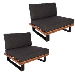 MCW LOUNGE-SESSEL Schwarz, Braun, Anthrazit