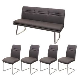 MCW ESSZIMMER-SET Grau, Braun 5er-Set