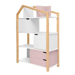 B&Uuml;CHERREGAL Rosa und wei&szlig;