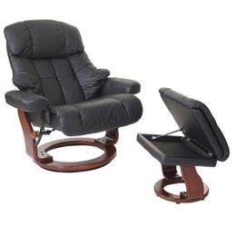 MCA RELAXSESSEL XXL MIT HOCKER Schwarz