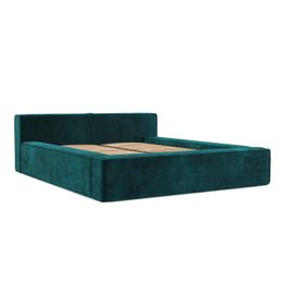 POLSTERBETT Casto mit Stauraum 160/200 cm Gr&uuml;n im Terra NW Stoff