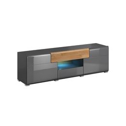TV-M&Ouml;BEL Jules Grau und Holz