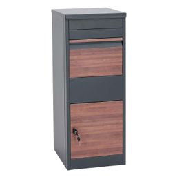 MCW PAKETKASTEN GR&Ouml;&szlig;E L rechteckig Anthrazit, Dunkelbraun
