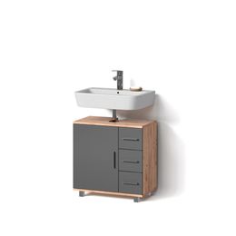 WASCHBECKENUNTERSCHRANK Eisak Goldkraft Eiche 60 x 60 cm