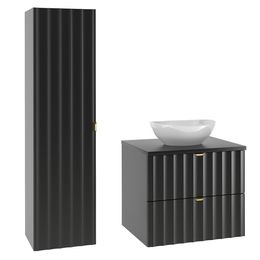 BADM&Ouml;BEL 60.6cm Lexa 2er-Set Schwarz