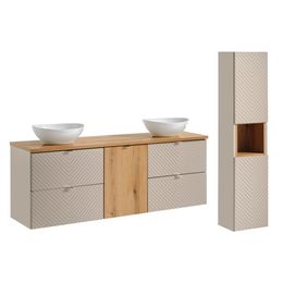 BADM&Ouml;BEL 160.4cm Manoa 2er-Set Kaschmir