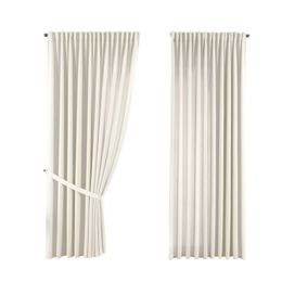 gardinenbox SCHLAUFENGARDINE 2ER SET &raquo;Palermo&laquo; HxB 250x300 cm Creme