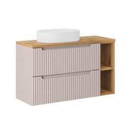 WASCHTISCH 100.4cm Riva Kaschmir und Holz