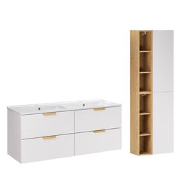 BADM&Ouml;BEL 121cm Oria 2er-Set Wei&szlig;