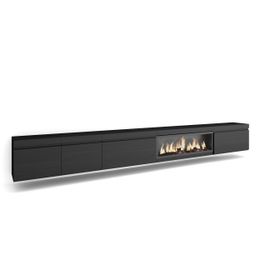 LOWBOARD Elektrokamin XXL, H&auml;ngend, Schwarz, 368/35/45cm