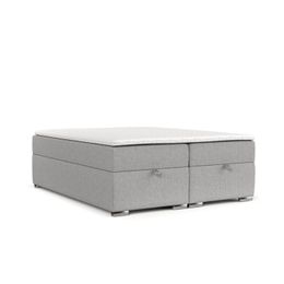 BOXBETT Reto 180/200 cm Graubeige im Megan Stoff